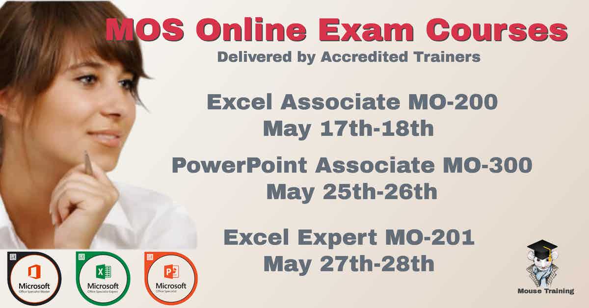 MOS Exam Vouchers with retake | Mouse Training London Ltd